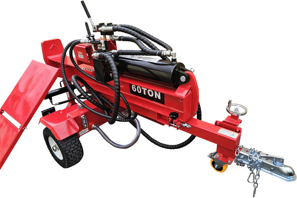 60 Ton Commercial Grade Hydraulic Log Wood Splitter w/ Log Lift Diesel ...