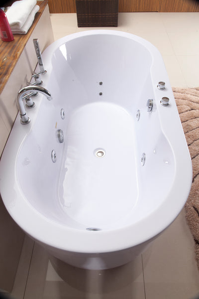 NEW Hydrotherapy Whirlpool Jetted Bathtub Indoor Soaking Hot Bath Tub ...