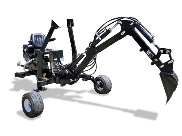 15HP 420cc Gas Powered Towable Backhoe Mini Excavator 8' Foot Reach 12 ...