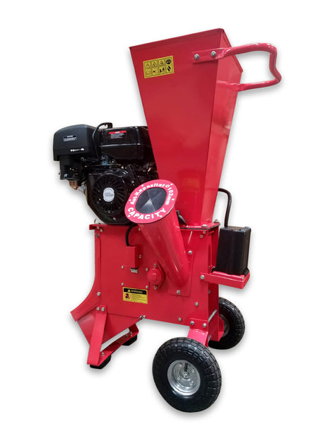 15HP 420CC Gas Powered Wood Chipper Shredder 4" Capacity w/ Mulch Bag ...