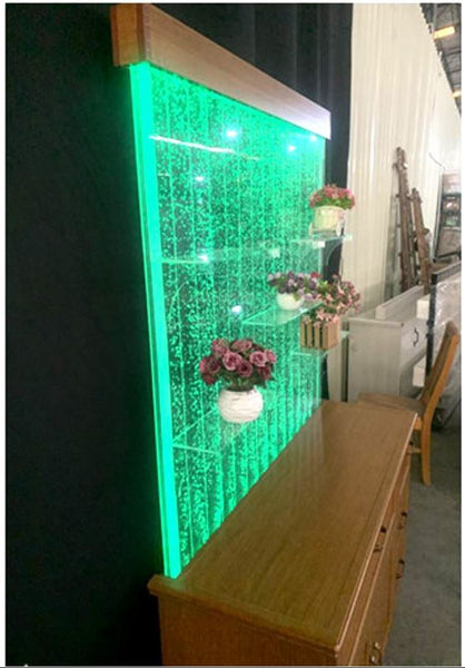 Modern Full Color LED Bubble Panel Wall with Display Cabinet Salon Des ...