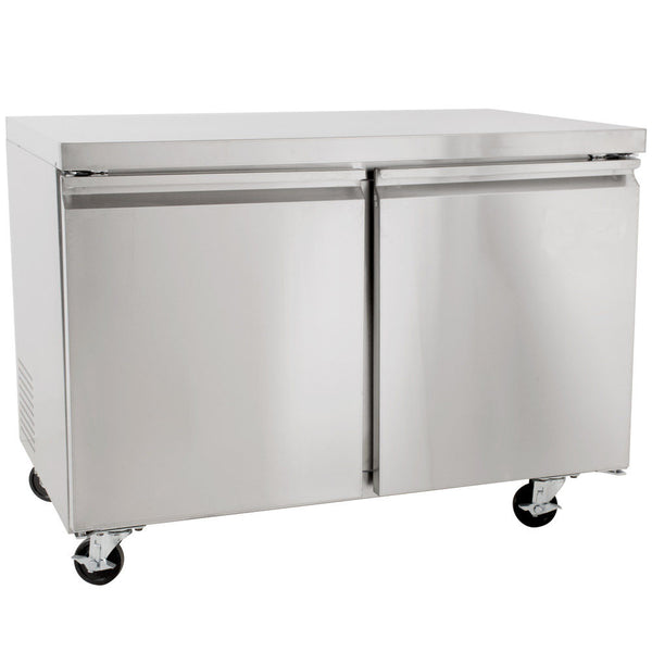 UUC48F 48" 2 Door Commercial Undercounter Reach-In Freezer - 11.9 Cu ...