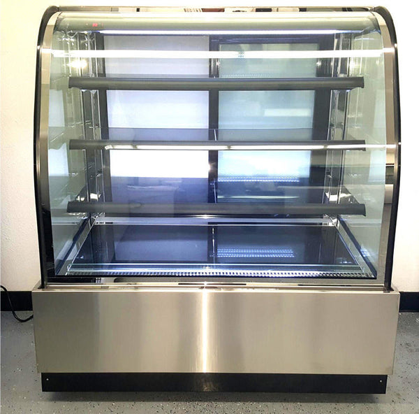 47" Curved Glass Front Cake Display Case Merchandiser - GL-840A – SDI ...